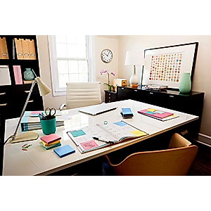 Post-it Notes, 3x3 in, 12 Pads, America's #1 Favorite Sticky Notes, Beachside Café Collection, Pastel Colors (654-5UC)