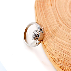 Uloveido Stainless Steel Irish Claddagh Heart Crown Ring Wedding Promise High Polished Friendship Jewelry for Women Lady Y981 (Size 7)