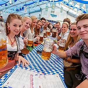 Oktoberfests Decorations Kit,German Party Supplies,Oktoberfests Flag Banner,Tablecloth Decoration Beers Festival Party Accessories