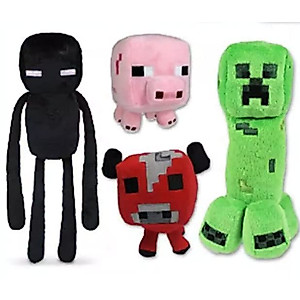 XSLWAN Creeper Plush Toys ，Baby Pig，Baby Mooshroom Plushand Enderman Plush Toys Game Plush Stuffed Toys for GIF
