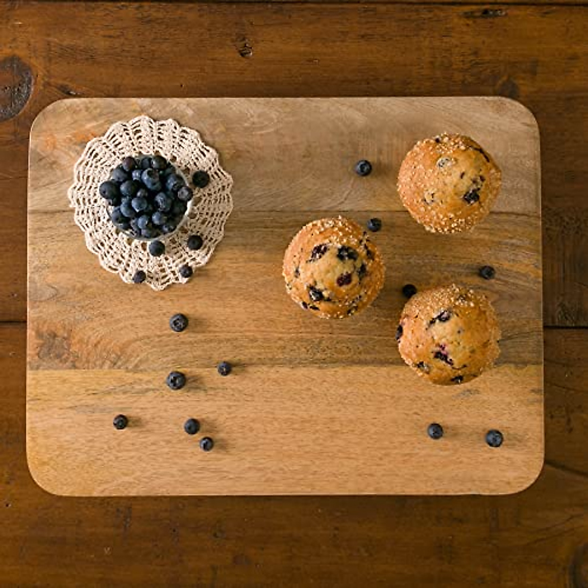 Heritage Lace Wood Charcuterie Farmhouse 18"X3"X14" Footed Serving Board