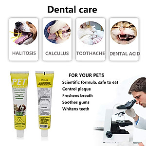Puppycute 2 Pack Pet Toothbrush and Toothpaste for Dogs & Cats, Best Soft Silicone Pet Finger Toothbrush for Small Dogs Puppy Doggy, Dog Toothpaste Beef Flavor