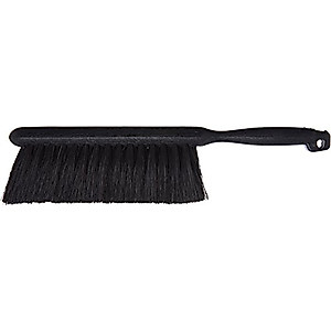 SPARTA Flo-Pac Counter Brush, Bench Brush, Dustpan Brush with Long Lasting for Counters, Floors, And Fireplace, 8 Inches, Black, (Pack of 12)