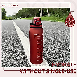 Opard 30oz Sports Water Bottle with Leak Proof Flip Top Lid BPA Free Tritan Reusable Plastic for Gym and Outdoor