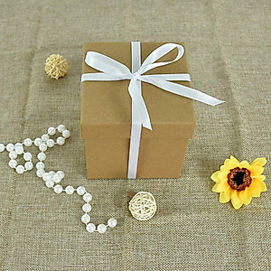 TONIFUL 3/8 Inch x 100yds White Satin Ribbon Thin Solid Fabric Ribbons Roll for Gift Wrapping Invitation Floral Hair Balloons Craft Sewing Party Wedding Popsicles Decoration Valentine's Day Bouquet