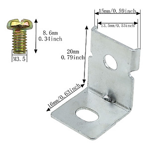 MEETOOT 8pcs MHS012 Power Supply Fixing Bracket Power Installation Accessories Switching Power Supply Mounting Brackets