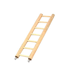 Hamster Toy Parrot Bird Mini Wood Ladder Wooden Squirrel Hamster Climbing Ladder Funny Small Pet Playing Toy (Seven Ladders)