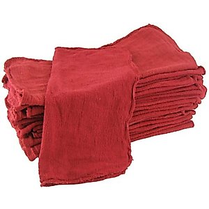 MHF Aprons Shop Towels Red-Commercial/Industrial B Grade -1000 Pieces -New 100% Cotton