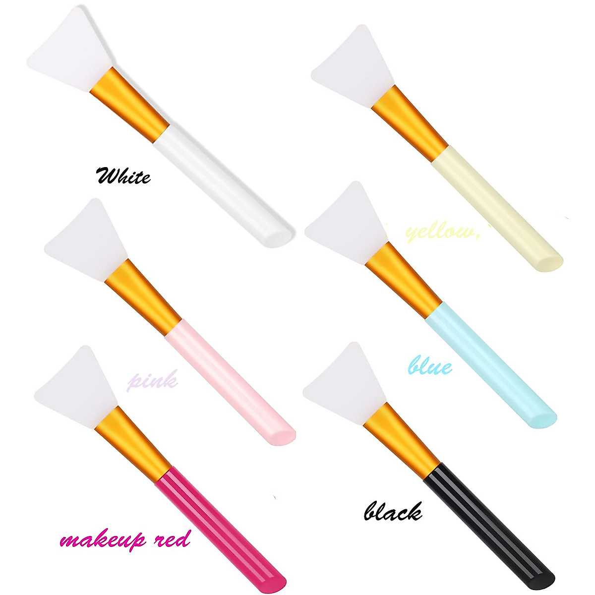 Silicone Face Mask Brush, Mask Beauty Tool, Soft Silicone Facial Mud Mask Applicator Brush 12 Pcs.