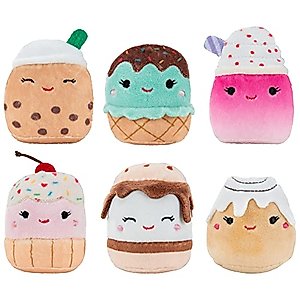Squishville by Original Squishmallows Sweet Tooth Squad Plush - 2-Inch Bernice, Chanel, Cinnamon, Carmelita, Maya & Clara Plush - Toys for Kids