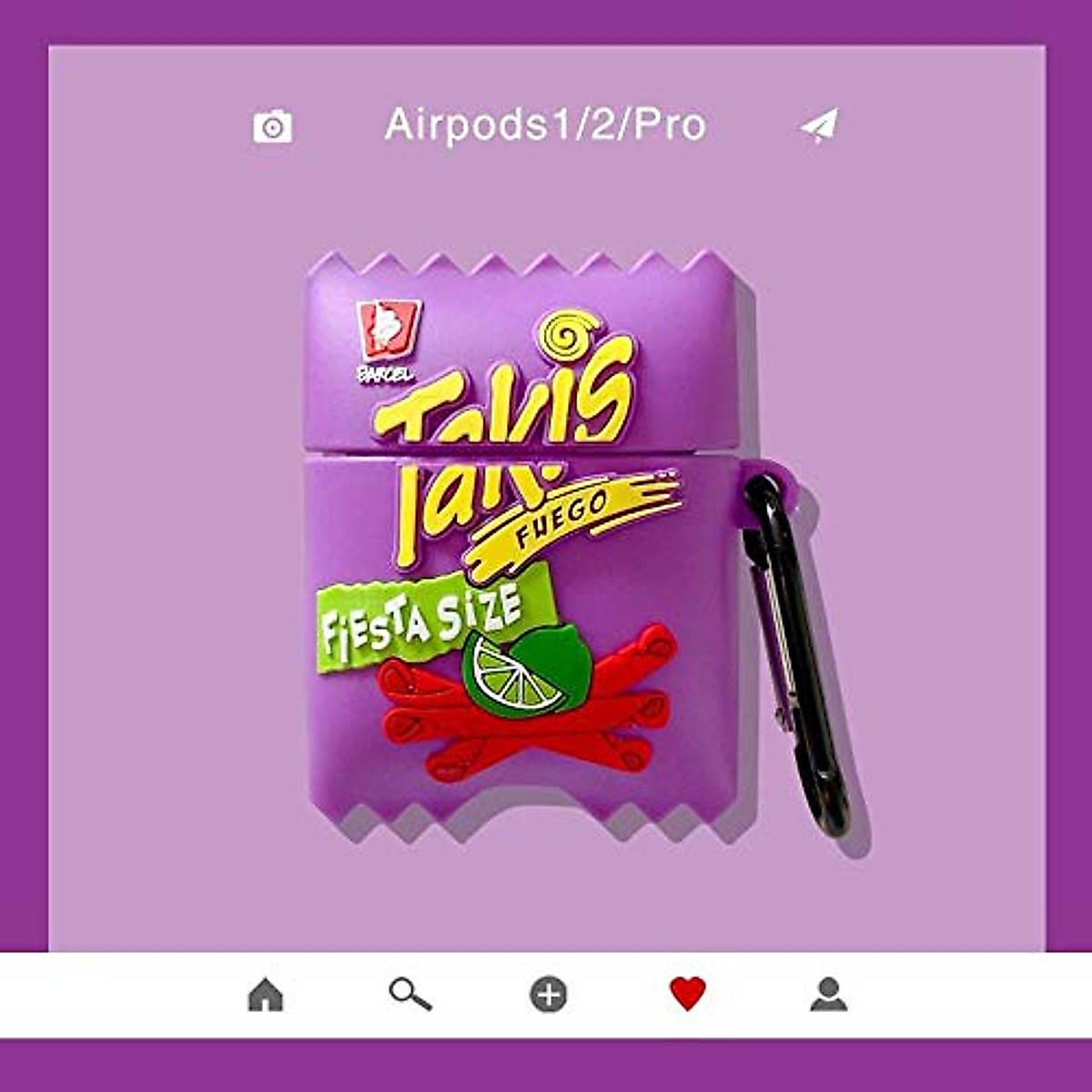 koytooy for AirPod 2nd/1st Case, Cute Unique Takis Candy Cartoon Fashion Design Airpod Protective Cover, Suitable for Girls and Boys AirPods 1/2 tective Cover Accessory Keychain. (Takis)
