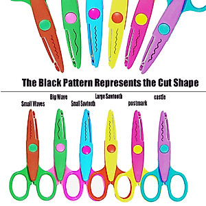 Paper Edge Scissors Set of 6 Different Patterns Craft Scissors for Teachers, Scrapbooking, Album, Kids, Arts