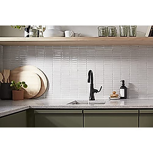 KOHLER 23767-BL Tone Single Handle Kitchen Bar Faucet, Prep Sink Faucet, Wet Bar Faucet, Faucet for Bar Sink, Matte Black