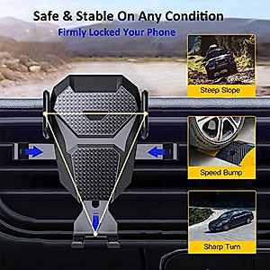 Kairiyard Phone Mount for Car, [Never Blocking Vent] Universal Car Phone Holder Mount 360° Rotatable Cell Phone Holder Car for Most Car and Mobile Phones iPhone