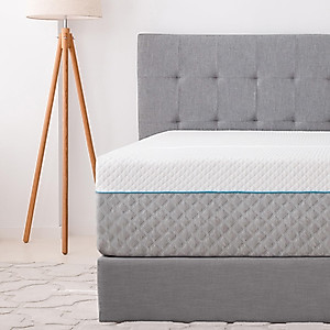 EGOHOME King Mattress 14 Inch, Charcoal Gel Memory Foam Mattress Bed in a Box, Back Pain Relief Mattress Made in USA, Medium Firm Mattress, CertiPUR-US Certified,76”x80”x14”, White