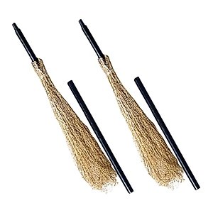 Didiseaon 2pcs Halloween Witch Broom Costume Accessories Wizard Flying Broom Props Halloween Witches Broom Cosplay Broom Cosplay Supply Witches Broom Prop
