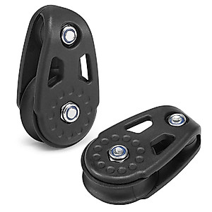 LIXADA 2Pcs Kayak Slide Rail Anchor Trolley Kit Pulley Blocks for Kayak Canoe Boat