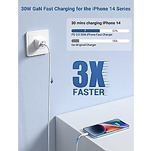 iPad Charger Fast Charging [MFi Certified], Quntis 30W GaN Quick Charger for iPhone iPad with 6.6FT USB C to Lightning Cable Compatible for iPad Pro/iPad Air/iPhone 14/14 Pro/14 Pro Max/13/12/11/XS