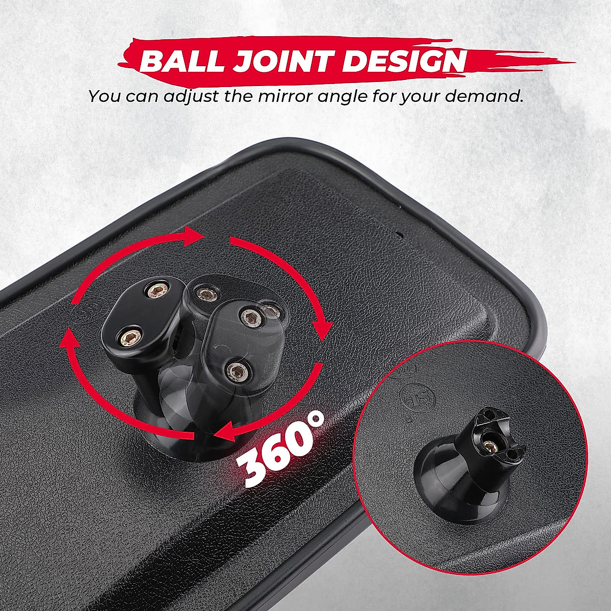 KEMIMOTO Tractor Mirror, Farm Excavator Mirror Compatible With Front Loader Excavator Farm Tractor Such As John Deere, Case IH, Agco, New Holland, Massey Ferguson Ferguson, and Versatile 7.9" x 13"