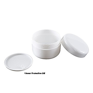 Stalwart 75-STO2004 White 4 Ounce Plastic Jar Containers