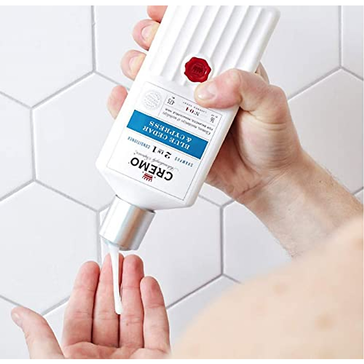 Cremo Barber Grade Blue Cedar & Cypress 2-in-1 Shampoo & Conditioner, 16 Fl Oz (2-Pack)