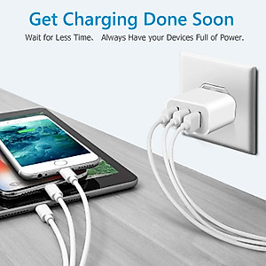 USB Wall Charger, 2Pack Amoner Upgraded 15W 3-Port USB Charging Blocks iPhone Plug Adapter Wall Charger Cube for iPhone 14 13 12 11 Pro Max 10 SE X XS 8 Plus Galaxy S22 S21 S20 Android Phones