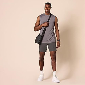 Amazon Essentials Men's Active Performance Tech Muscle Tank, Pack of 2, Medium Grey/Royal Blue, X-Large