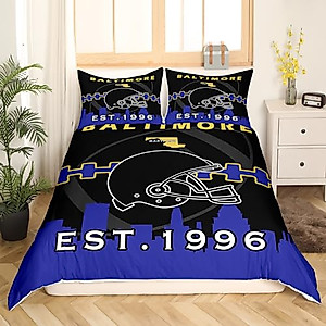 Erosebridal Full Fitted Sheet + Duvet Cover for Baltimore