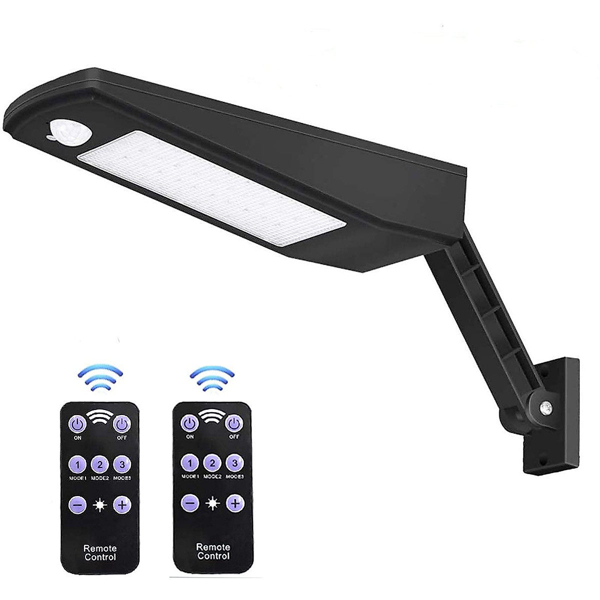 HULPPRE 66Leds Solar Flood Lights Outdoor Motion Sensor with Remote Controller 3 Lighting Modes Adjustable Bracket Solar Porch Light Waterproof Pool Light for Garden,Yard,Shed,Garage,Driveway