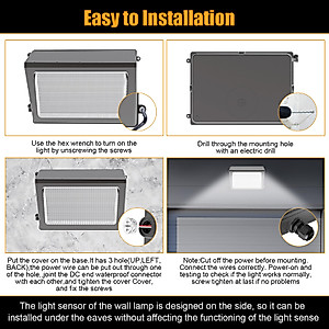 BBESTLED LED Wallpack Lights Outdoor 120W Flood Lights Dusk to Dawn ETL DLC 120-277V 5000K 15600LM IP65 Waterproof, Wall Pack Lights Outdoor LED Commercial, Commercial Outdoor LED Building Lights