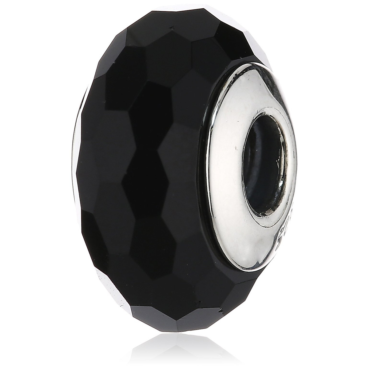 Pandora Fascinating Black Murano Glass Charm in 925 Sterling Silver, 791069