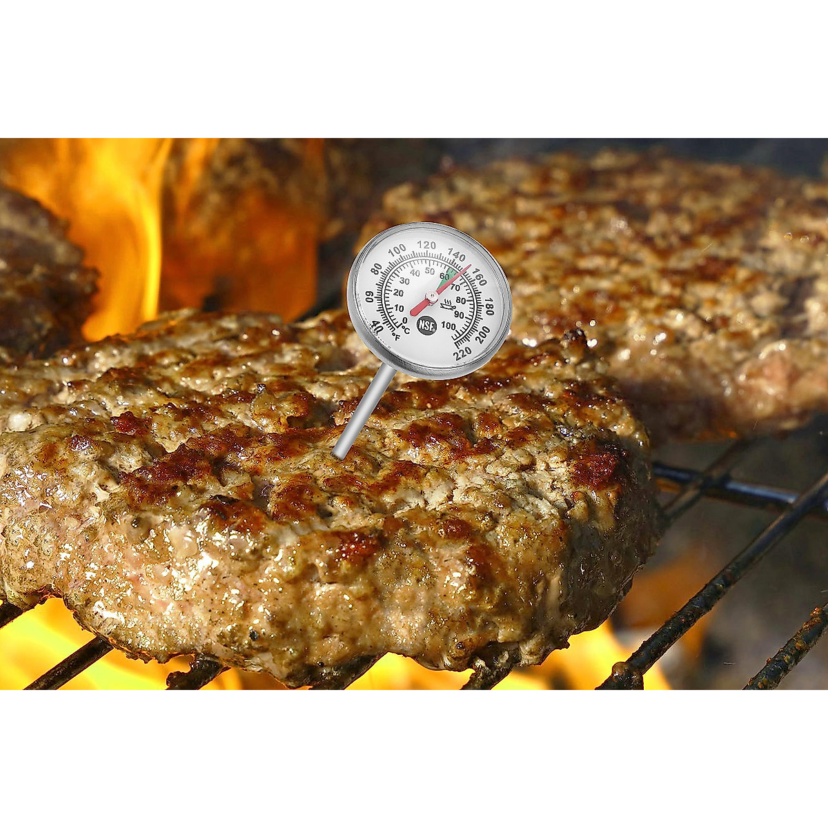 Efengcook 1 3/8 Inch Dial Milk Coffee Food Thermometer with Clip,Best Instant Read Thermometer for The Coffee Drinks,Chocolate Milk Foam,Meat Cooking