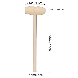 30pcs Mini Wooden Crab Lobster Mallets Seafood Shellfish Crab Hammer Craft Toys for Kids Wooden Mallets Breakable Heart Hammer for Chocolate Heart