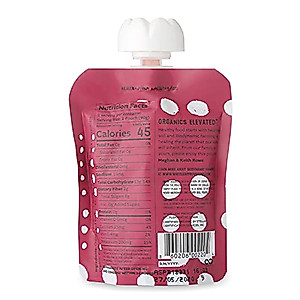 White Leaf Provisions Biodynamic & Organic Baby Food/Snacks — Apple, Sweet Potato & Beet Unsweetened Baby Puree Pouches — Squeezable Baby Food & Toddler Snack– 6 x 90g Organic Pouches