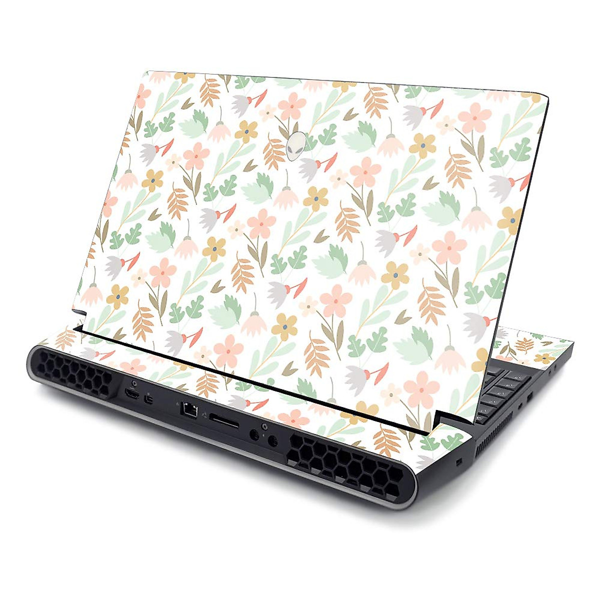 MightySkins Skin Compatible with Alienware Area-51M 17" (2019) - Neutral Flowers | Protective, Durable, and Unique Vinyl Decal wrap Cover | Easy to Apply, Remove, and Change Styles | Made in The USA