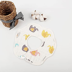 babygoal Baby Bandana Drool Bibs, 360° Bibs for Boys Girls Newborn Infant, 100% Organic Cotton Bibs for Drooling and Teething Gift 10 Pack 10MSBB01