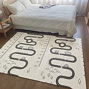 Baby Play Mat Palymat Foldable LXIAOY Extra Large Crawling Pad Reversible Portable for Outdoor and Travel (Gray)