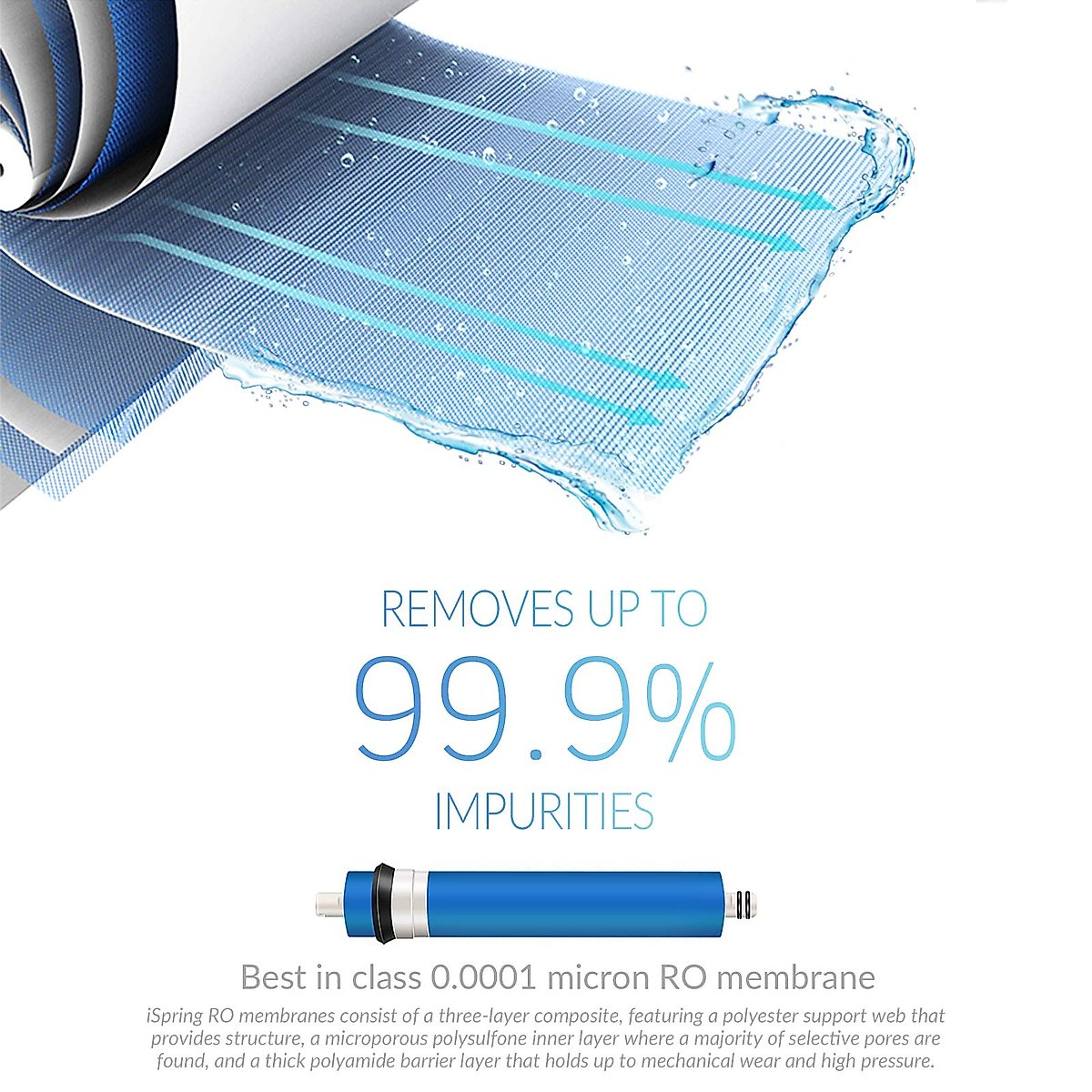 iSpring RCC7P 75 GPD Reverse Osmosis System with Pump, 5-Stage Boosted Performance Superb Taste Under Sink Reverse Osmosis Drinking Water Filtration System with Brushed Nickel Faucet