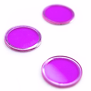 RBS 300 Purple Metal Inserted Bingo Chips - to Use with Magnetic Boards & Wands