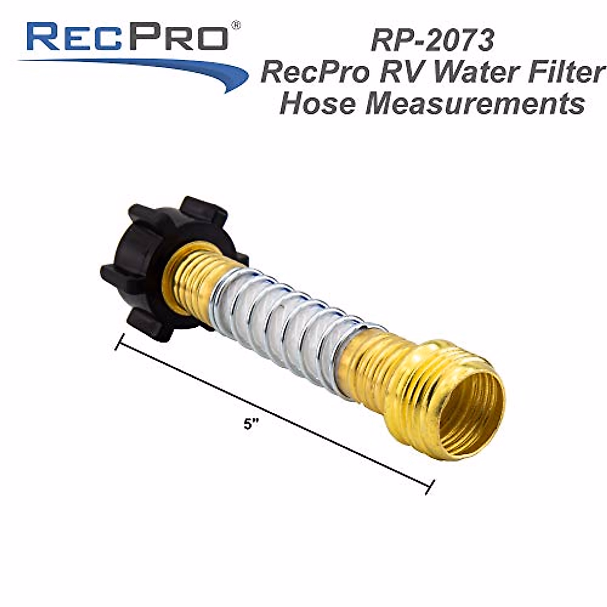 RecPro RV Flexible Kink Free Hose Protector | Garden Hose Extension Adapter | Heavy Duty (1)