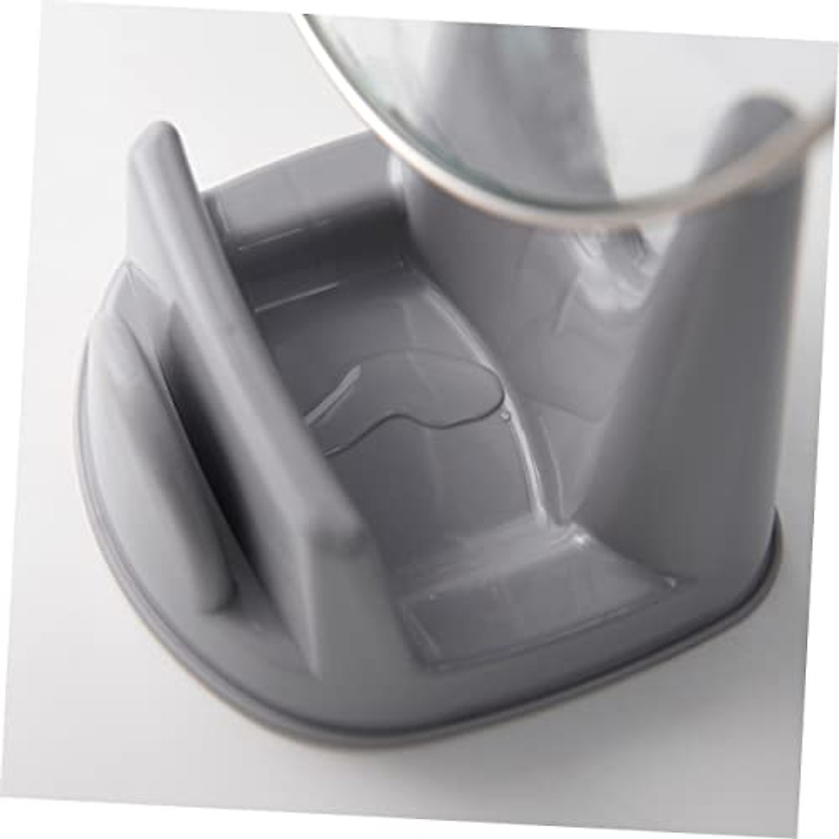 DOITOOL 1pc Pan Lid Cover Plastic Lid Rest Kitchen Tool Rests Cooking Tool Organizer Spatula Rack Pan Pot Cover Shelf Plastic Cap Tool Holder Bracket Dark Grey Lid Rest Stand Holder