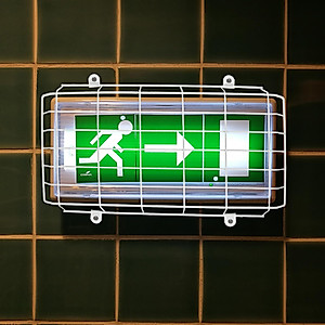 PRETYZOOM Emergency Light Protection Cover: Metal Wired Guard For Exit Sign, Emergency Sign Protective Cover, Wall Mounted Exit Sign Protected Cage for School Office Gym (420 * 220 * 40mm)