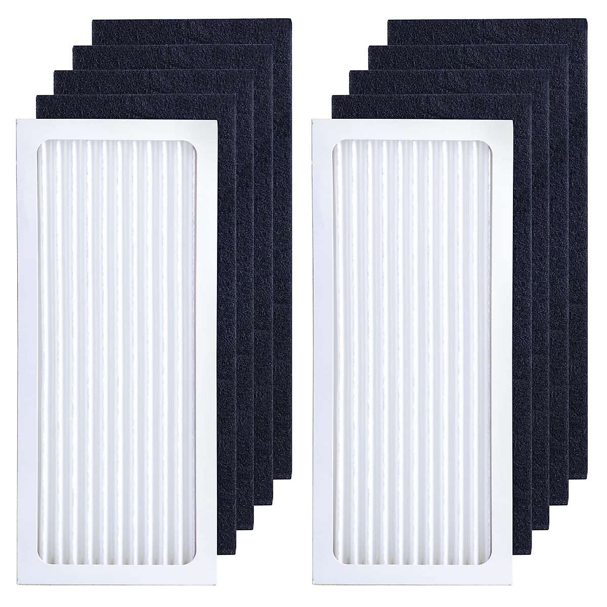 Aulavik 2 Pack Replacement HEPA Filter Kit 2+8 Compatible with Hamilton Beach TrueAir Compact Pet 04383 04384 04385 04386 Air Purifier, 990051000