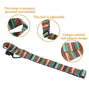 LiebeWH Ukulele Strap Adjustable Guitar Strap 19.7 to 27.6in Nylon Mini Guitar Belt Universal Sling with Hook Instrument Accessories