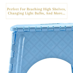 2 Lb. Depot Folding Stepping Stool - Collapsible Seating, Footstools - Foldable Plastic Adult Stool- Suitable for Indoor & Outdoor Use - Lightweight, Portable & Easy-to-Use 9-inch Height