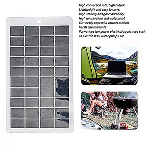 Solar Panel, Portable Solar Panel High Efficiency Wide Compatibility 4W 5V for Appliances