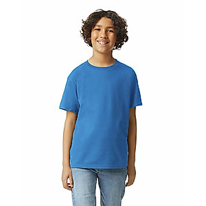 Gildan Unisex Child Ultra Cotton T-shirt, Style G2000b, Multipack, Royal, Large US