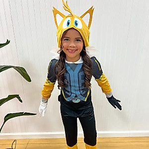 Disguise Tails Costume for Kids, Official Sonic Prime Costume and Headpiece, Size (4-6)