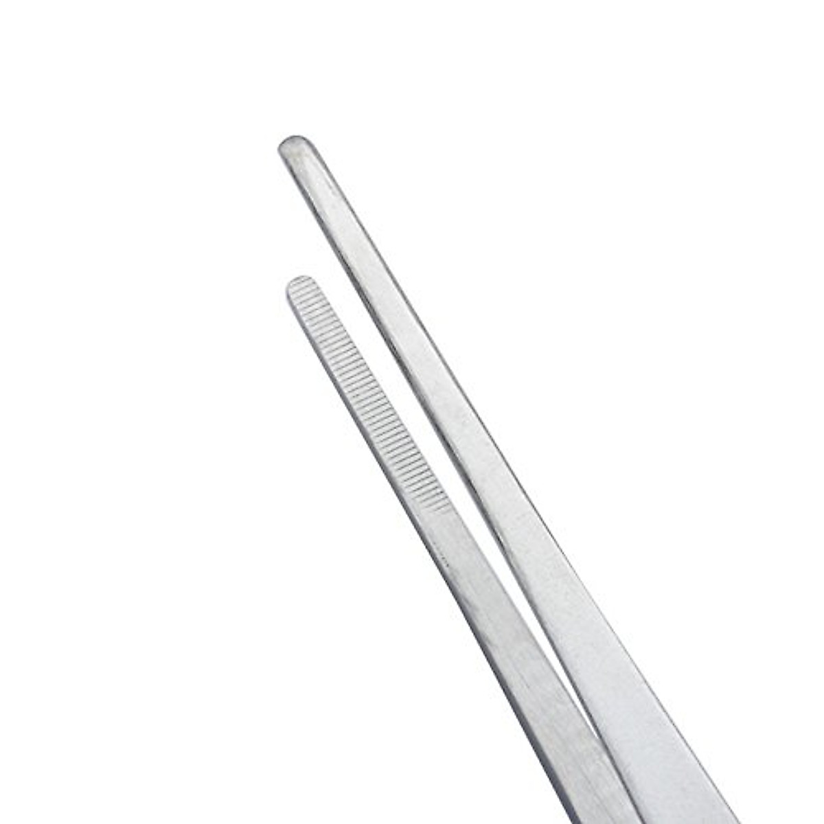 LGEGE 2pcs Long Handle Stainless Steel Straight and Curved Tweezers Nippers for Garden, Kitchen, Indoors and Outdoors