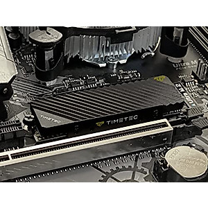 Timetec 1TB PCIe 4.0 Heatsink Gaming SSD NVMe PCIe Gen4x4 M.2 2280 3D NAND TLC 1000TBW SLC Cache Read/Write Speed Up to 5,100/4,700 MB/s Internal Solid State Drive for PS5, PC Desktop